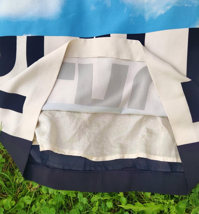 Iconic Moschino PEACE and STOP WAR Vintage 1990s 90s Blue Bird Pigeon ...