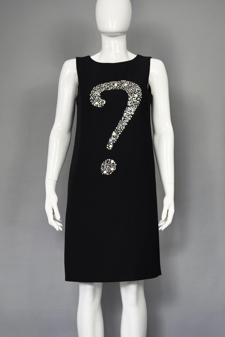 Iconic MOSCHINO Question Mark Embellished Dress at 1stDibs | iconic label
