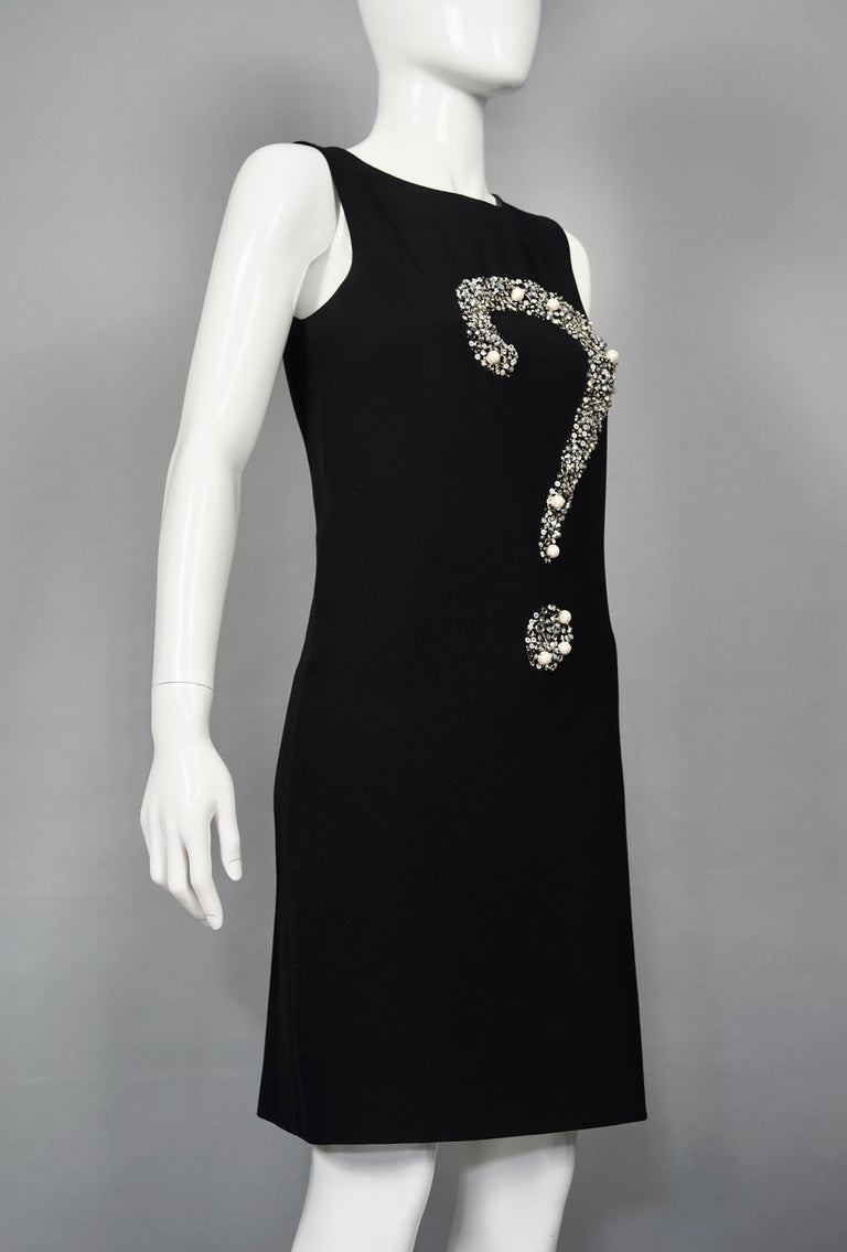 Iconic MOSCHINO Question Mark Embellished Dress at 1stDibs | iconic label
