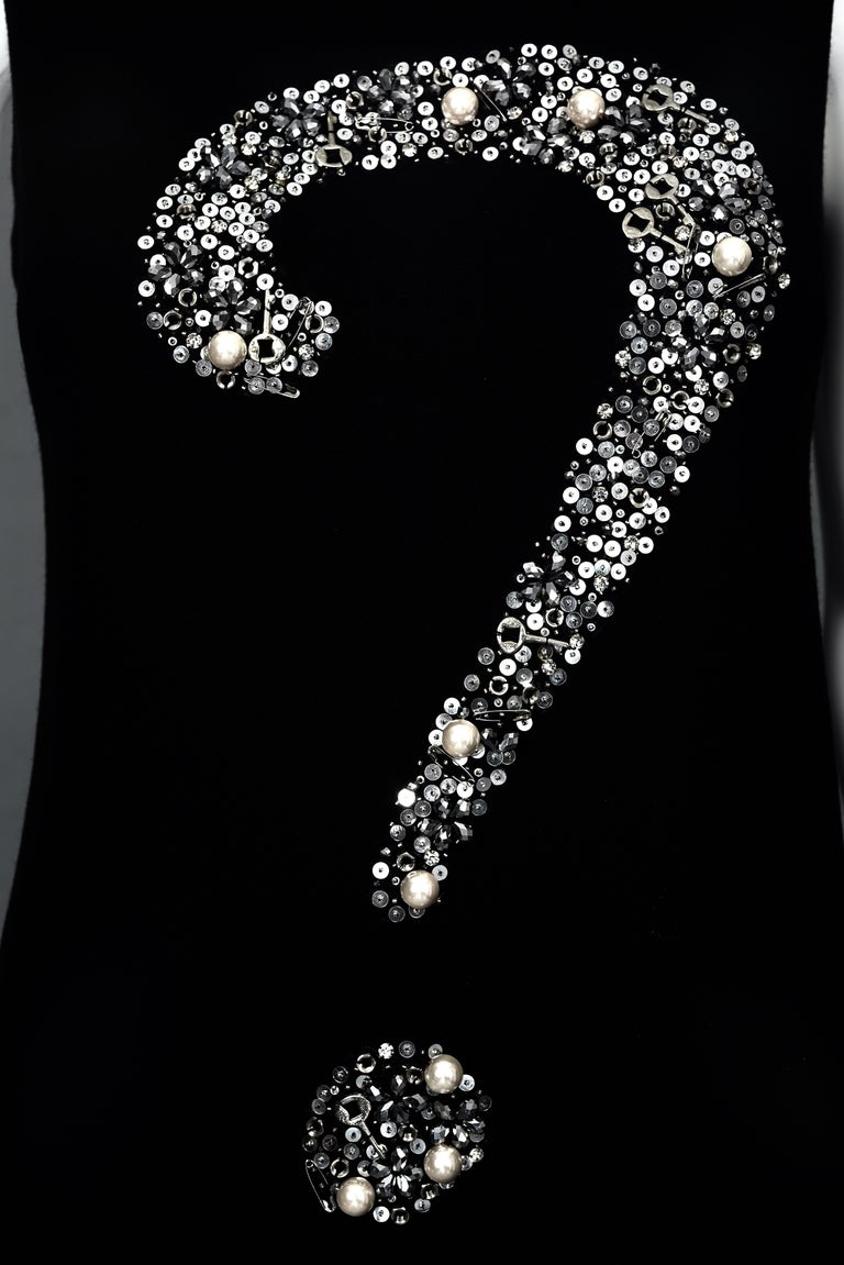 Iconic MOSCHINO Question Mark Embellished Dress at 1stDibs | iconic label