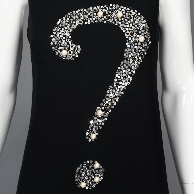 Iconic MOSCHINO Question Mark Embellished Dress at 1stDibs | iconic label