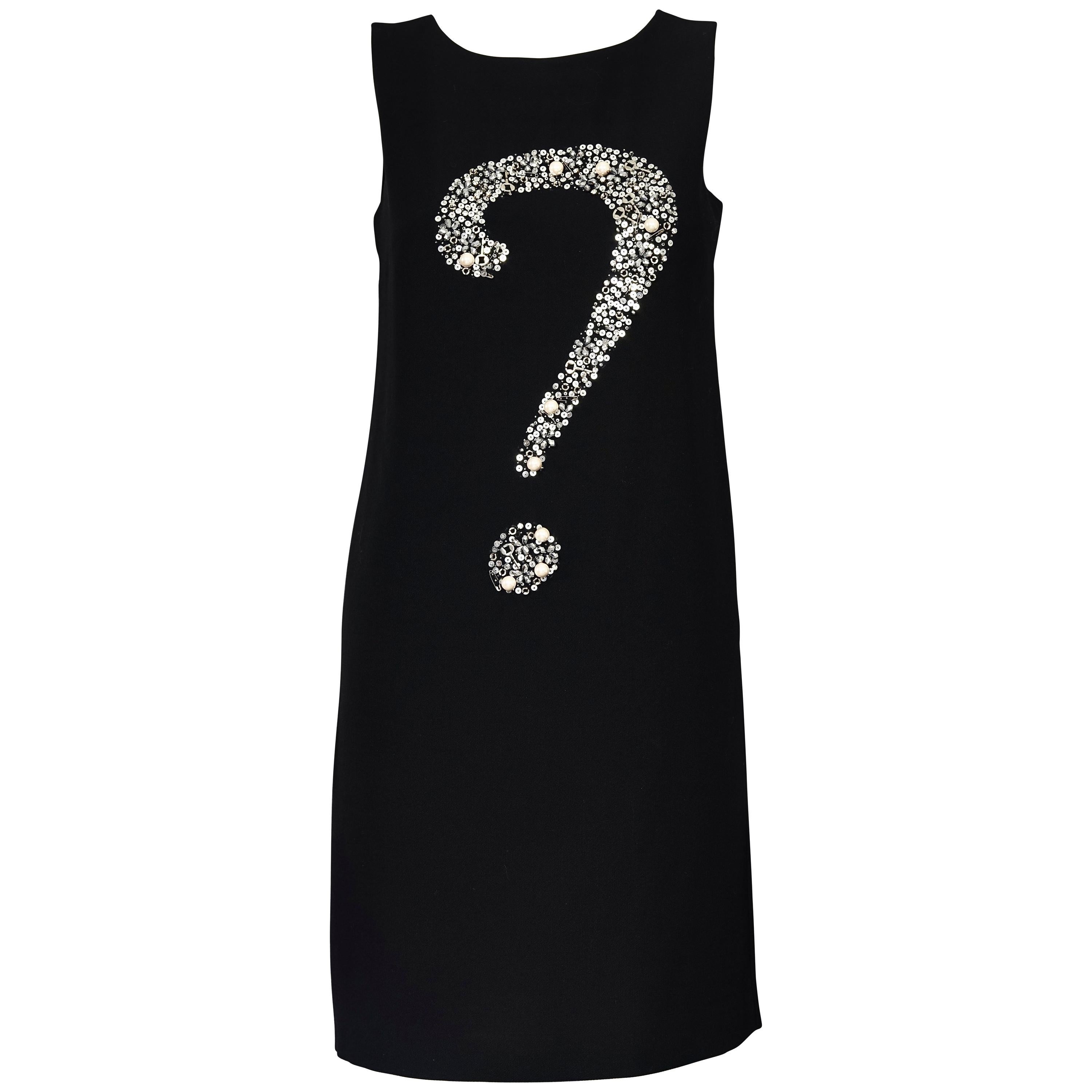 Iconic MOSCHINO Question Mark Embellished Dress at 1stDibs | iconic label