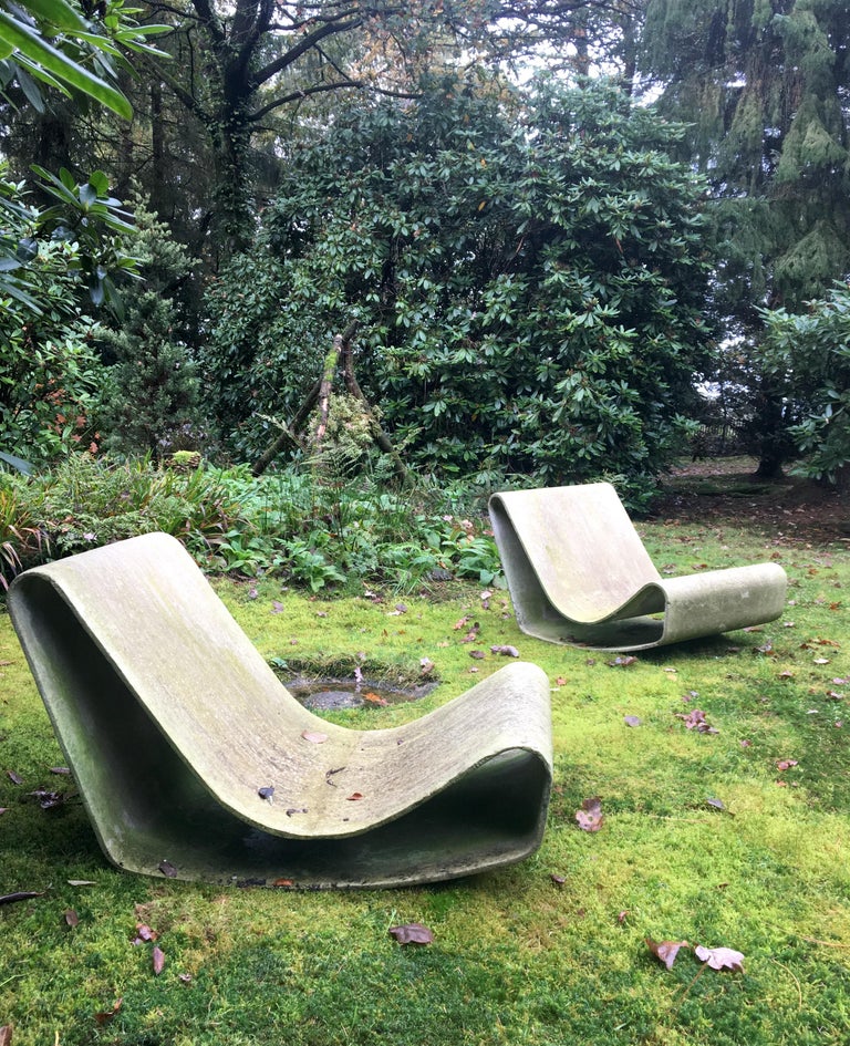 Iconic Pair of Loop Chairs by Willy Guhl, 1960s at 1stDibs