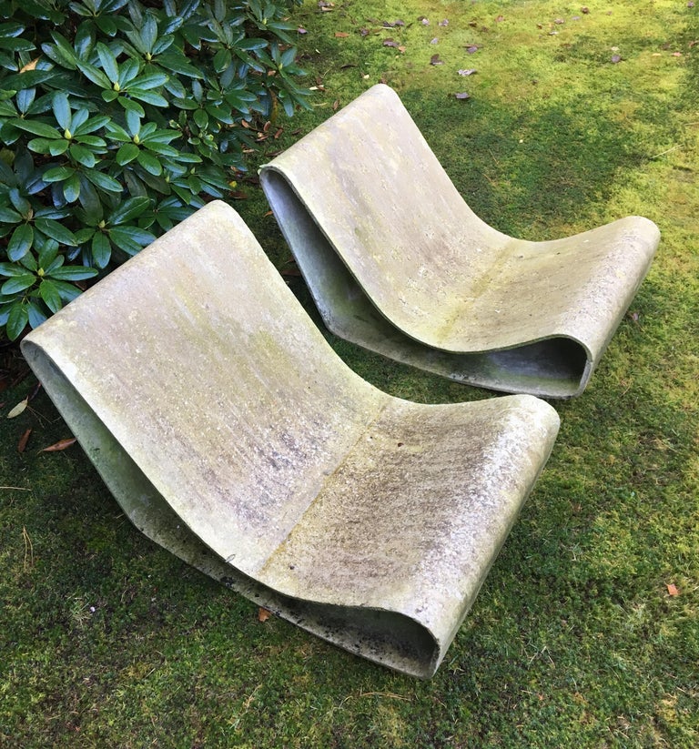 Iconic Pair of Loop Chairs by Willy Guhl, 1960s at 1stDibs