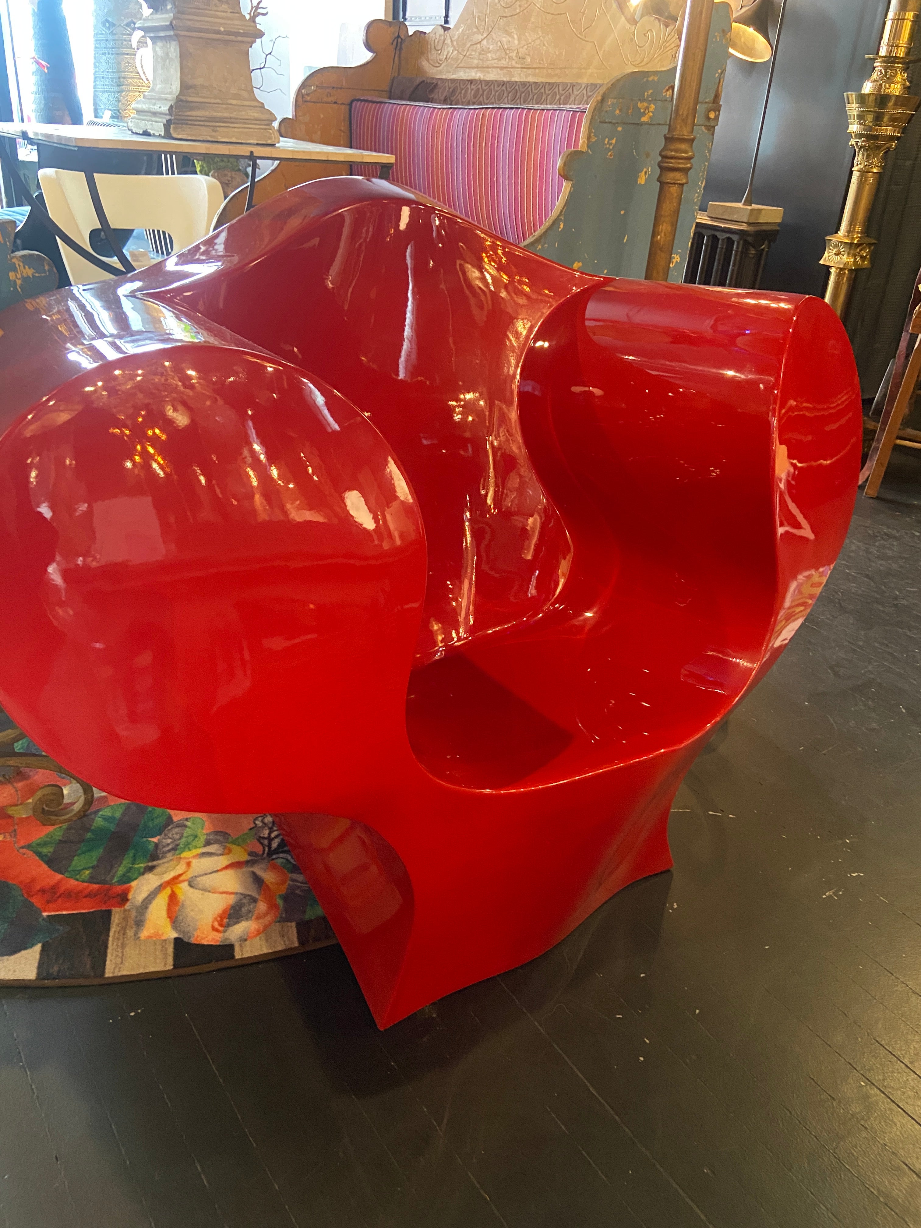 Iconic Ron Arad Red Sculpture Chair For Sale at 1stDibs
