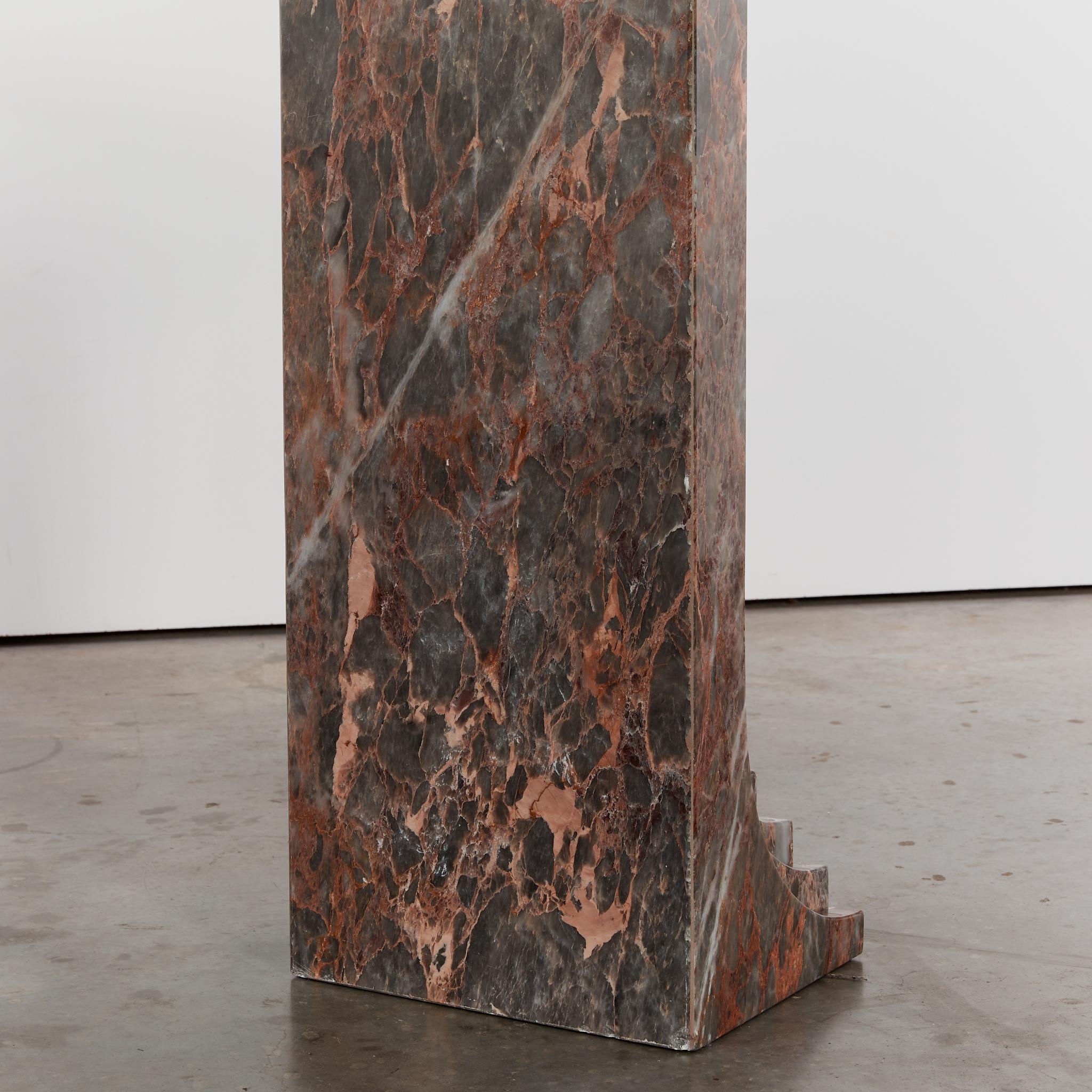 Iconic stepped marble dining table by Carlo Scarpa with glass top For ...