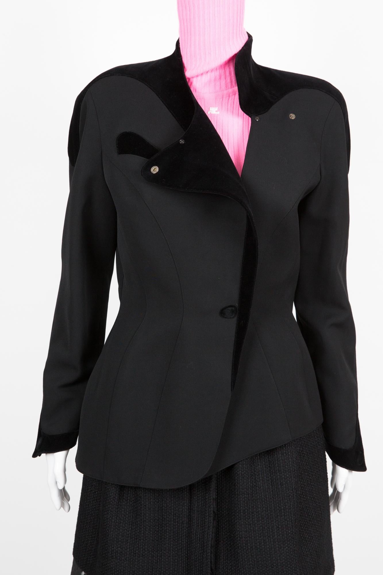Iconic Thierry Mugler Black Jacket For Sale at 1stDibs | iconic mugler