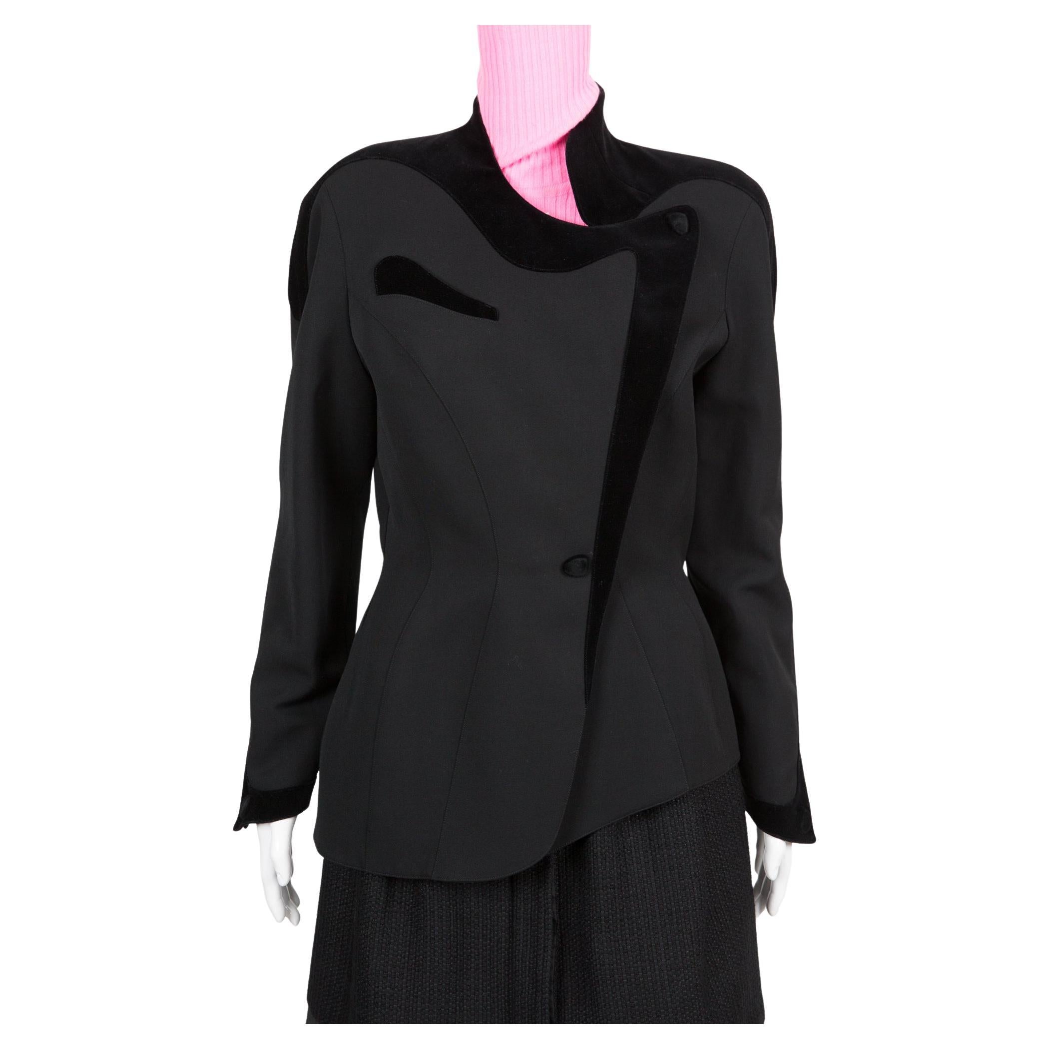 Iconic Thierry Mugler Black Jacket For Sale at 1stDibs | iconic mugler