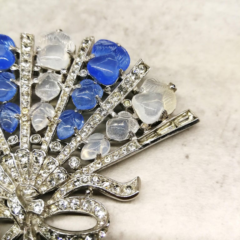 Iconic and important Cartier style 'fan' brooch, Trifari, USA, 1950s at ...