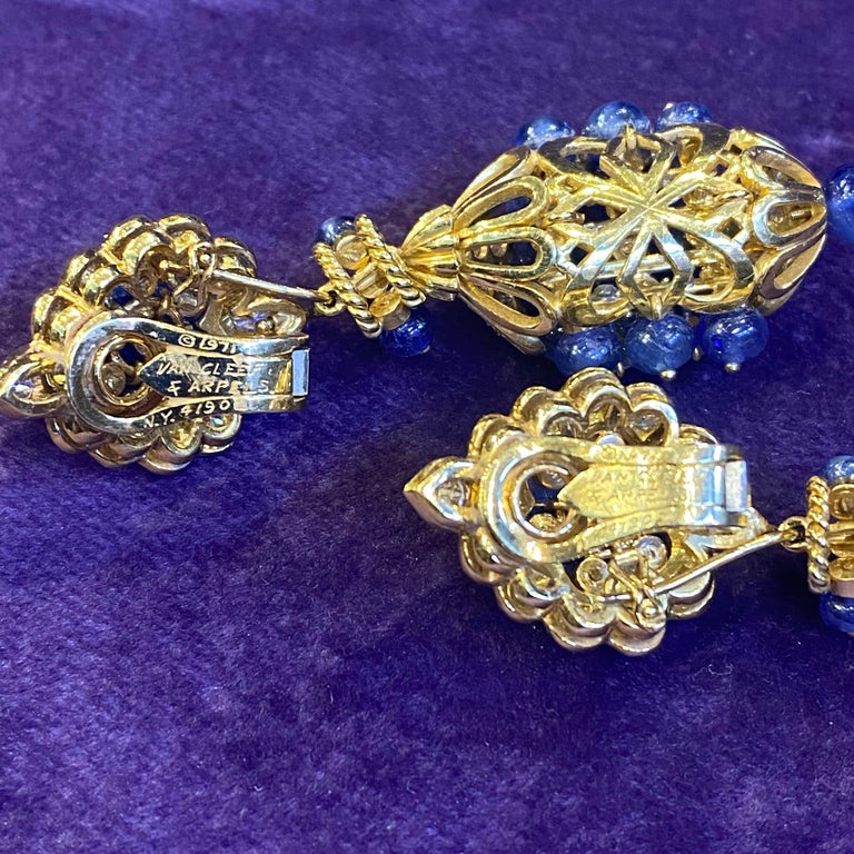 Iconic Van Cleef and Arpels Day and Night Sapphire Earrings For Sale at ...