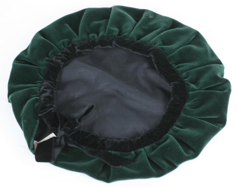 Iconic Yves Saint Laurent Velvet Beret For Sale at 1stDibs