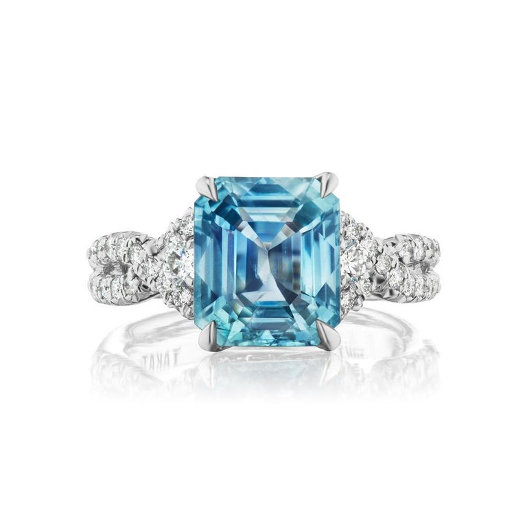 Icy Blue Unheated Burmese Sapphire Diamond Ring For Sale at 1stDibs