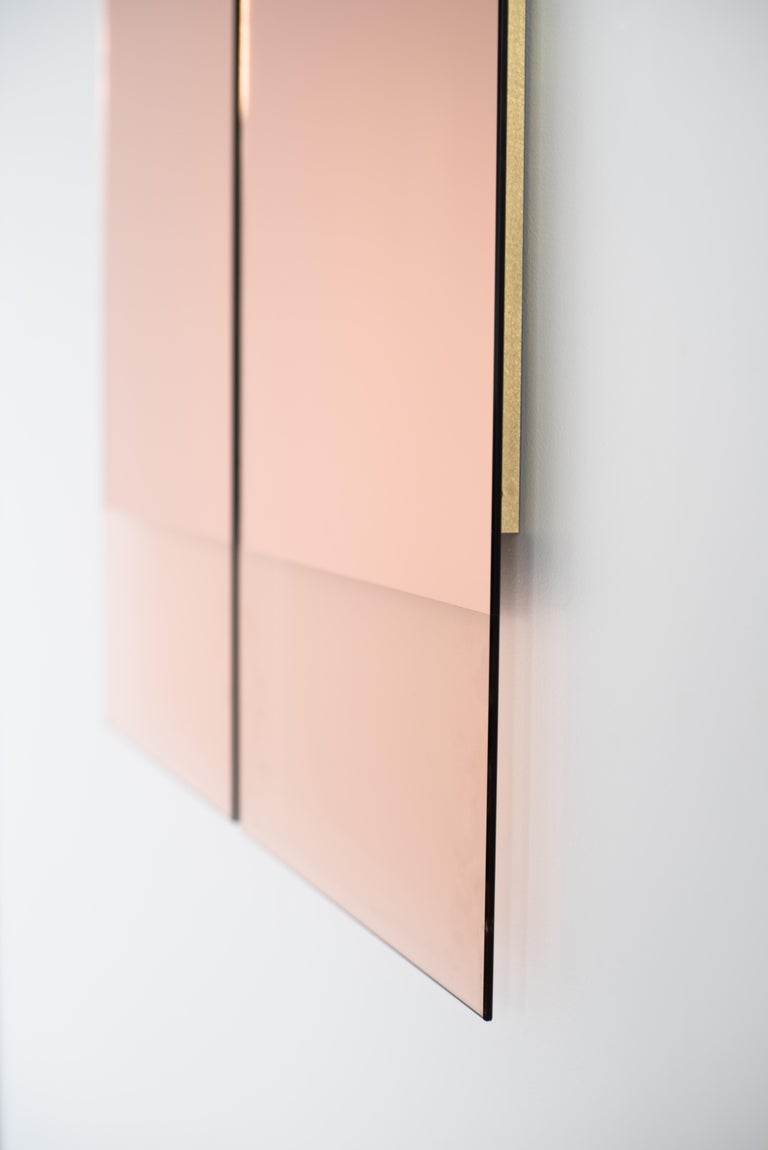 Rose Gold Rectangular Mirror - Contemporary IDA Mirror No. 4 by Ben and ...