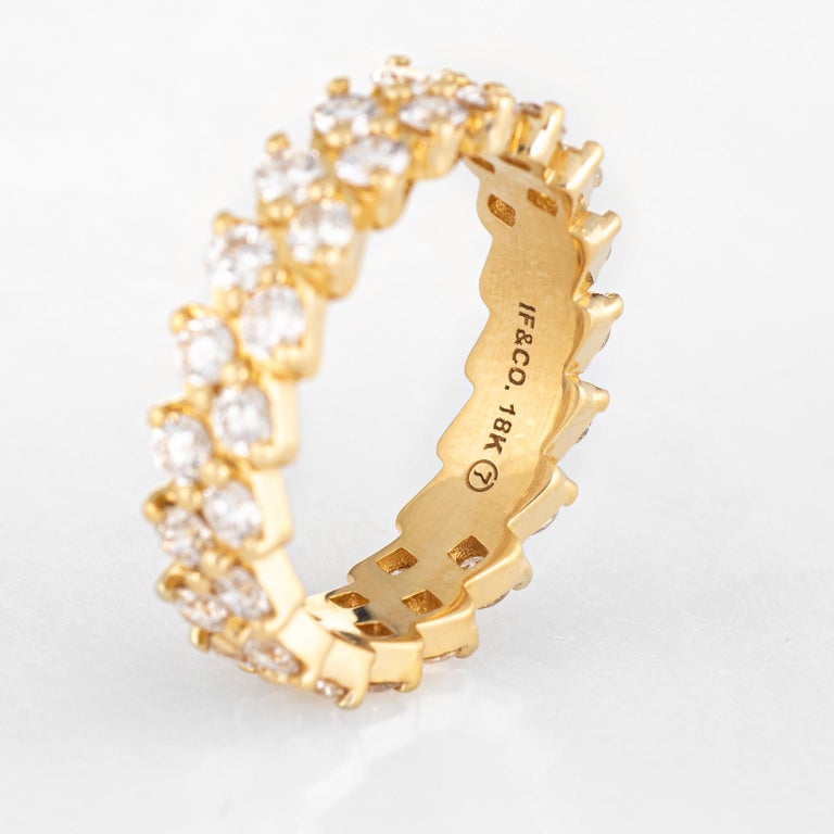If and Co Millo Enzo Diamond Eternity Ring Estate 18 Karat Gold Ben ...