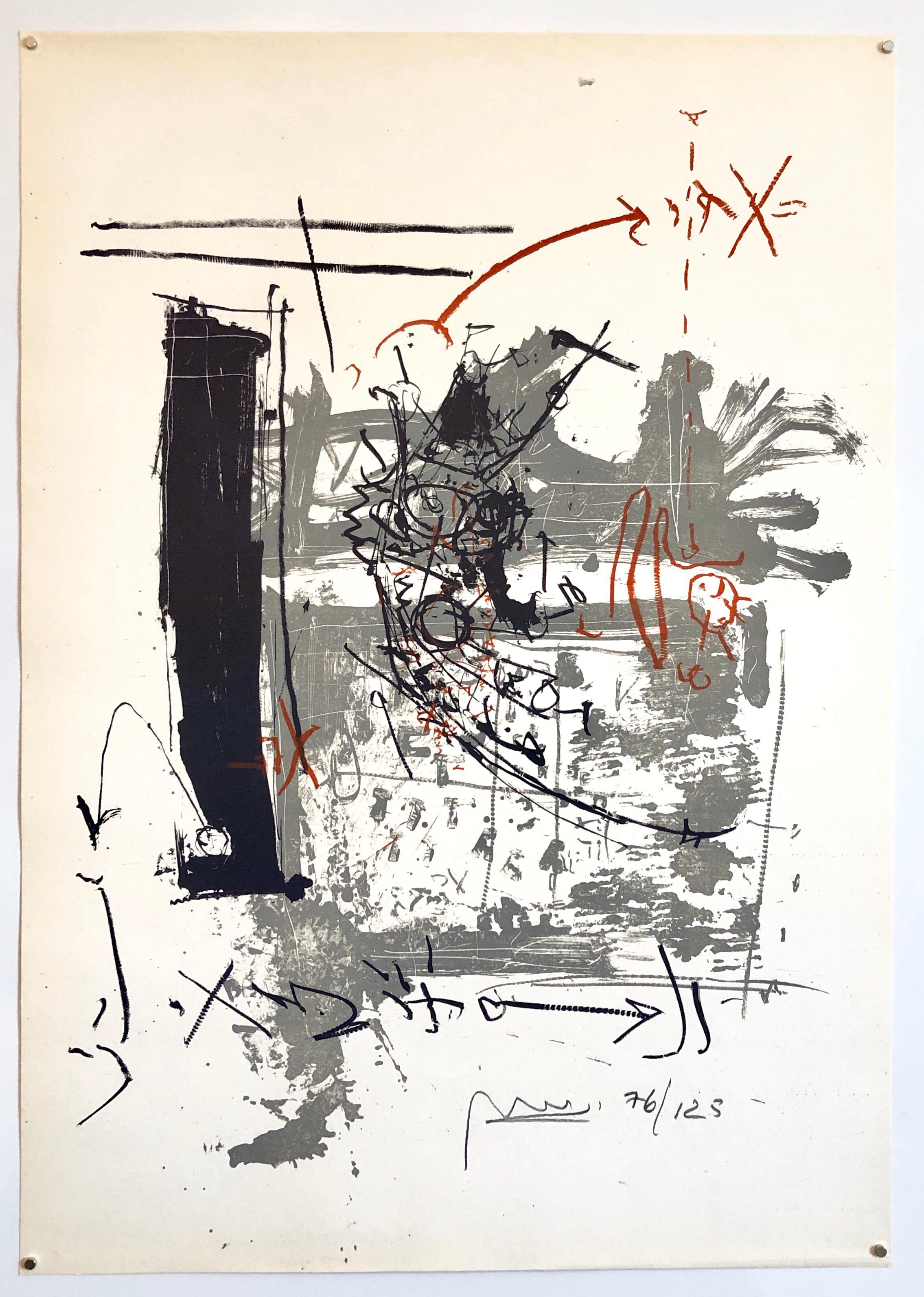 Igael Tumarkin - Israeli Tumarkin Abstract Modernist Graffiti Art ...