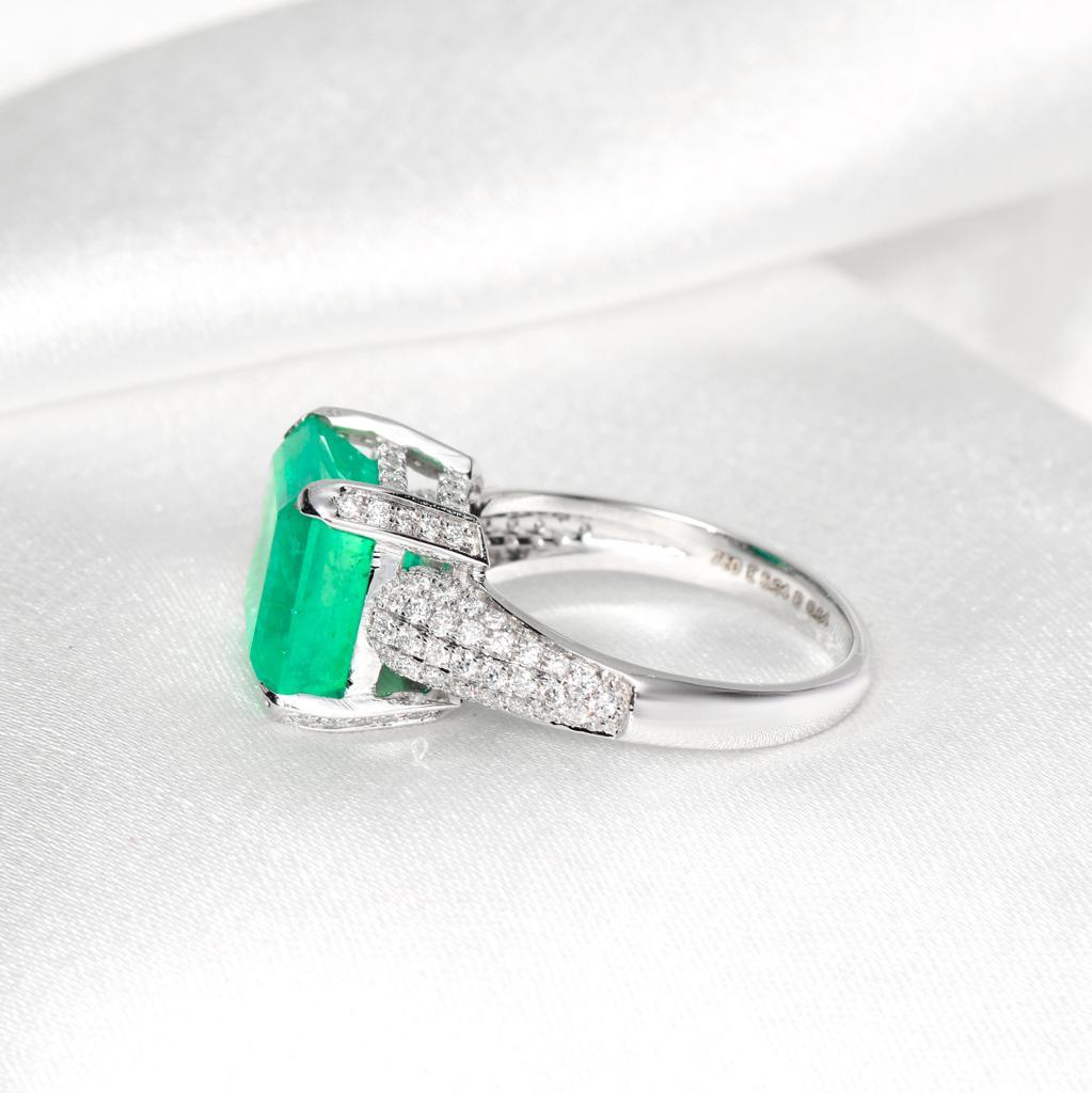 *Sale*IGI 18K 5.94 Ct Colombia Emerald&Diamond Antique Art Deco ...