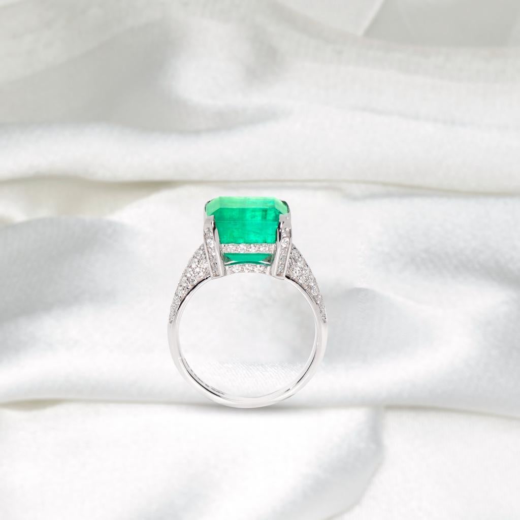 *Sale*IGI 18K 5.94 Ct Colombia Emerald&Diamond Antique Art Deco ...