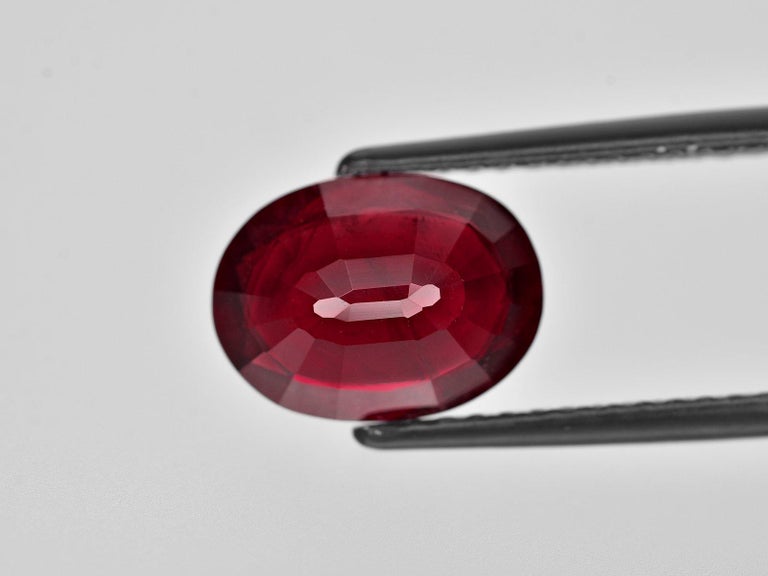 IGI Antwerp Certified 4.75 Carat Oval Red Ruby Ring For Sale at 1stDibs