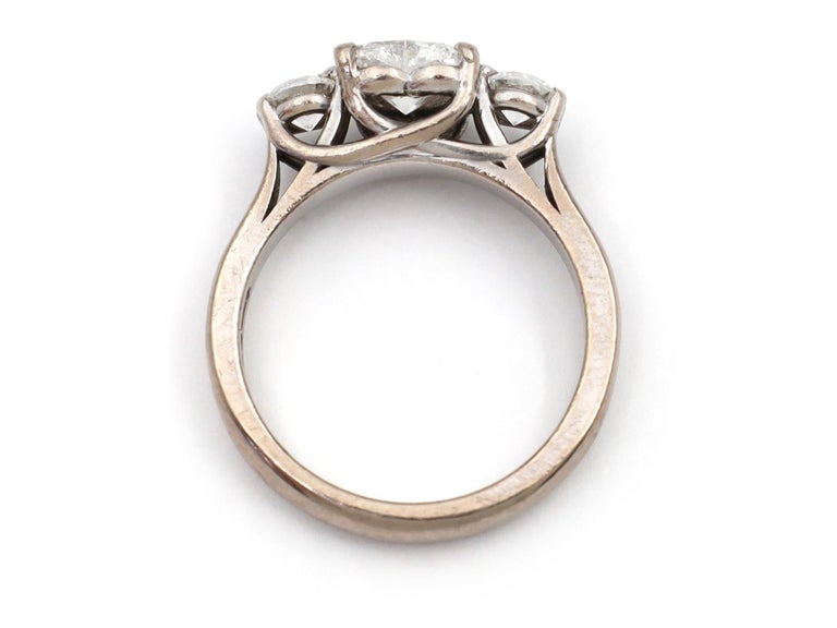 IGI Certified 1.02ct Heart Shape Diamond Three Stone Engagement Ring ...