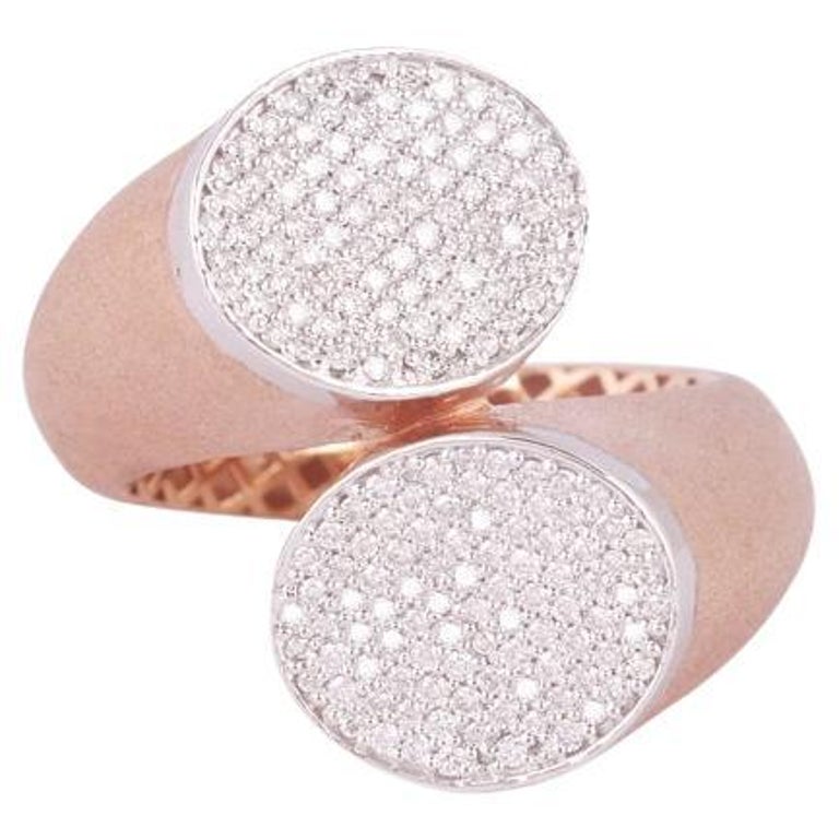 IGI Certified 14k Gold 0.6ct Natural Diamond G-VS Designer Rose 2 ...