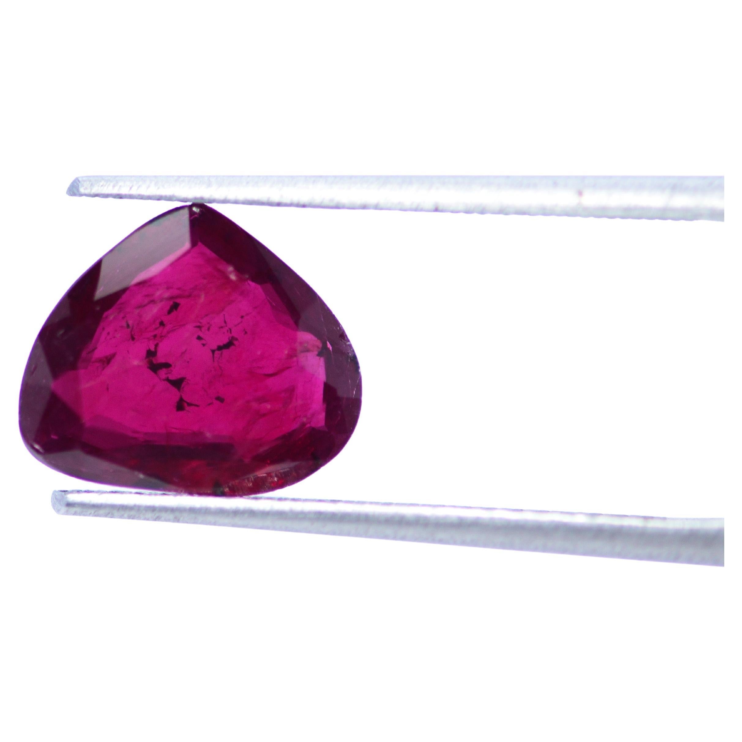 IGI Certified Untreated Ruby 1.03 Carat Deep Purplish Red Marquise Cut ...