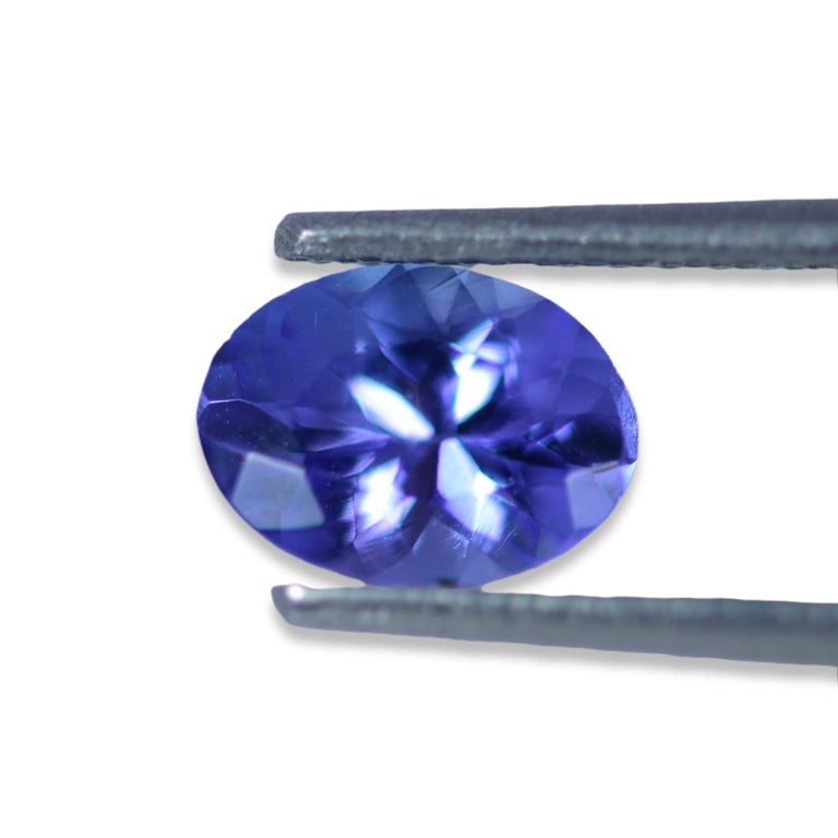 IGI Certified Natural Tanzanite of 0.81 Carat For Sale at 1stDibs