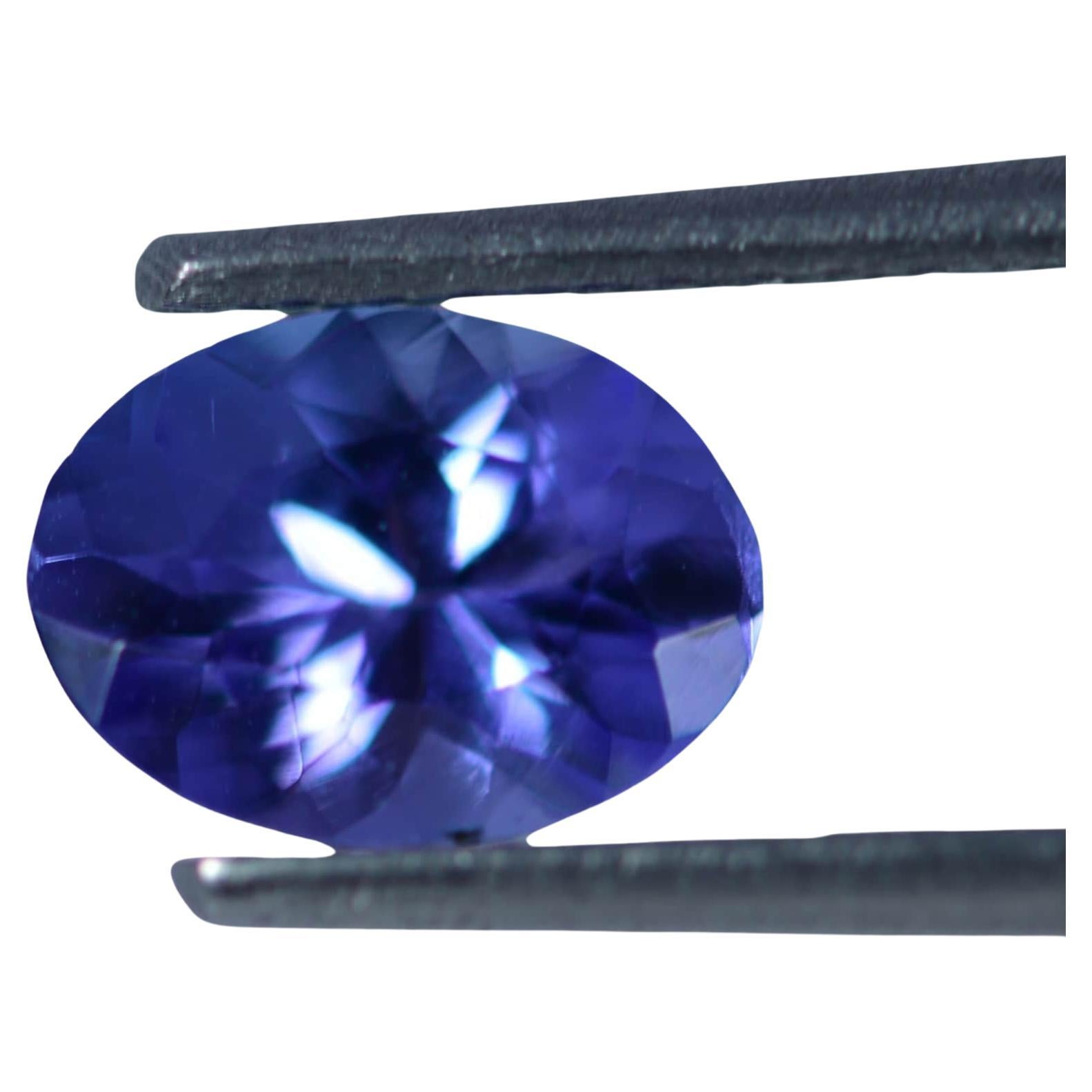 IGI Certified Natural Tanzanite Gemstone of 0.66 Carat For Sale at 1stDibs