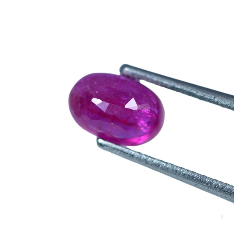 IGI Certified Natural Transparent Pink Red Ruby of 1.07 Carat For Sale ...