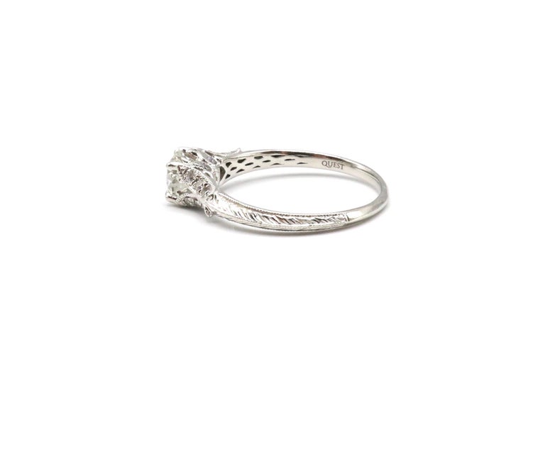 IGI Certified Round Brilliant 0.71 Carat I SI2 Diamond Platinum ...