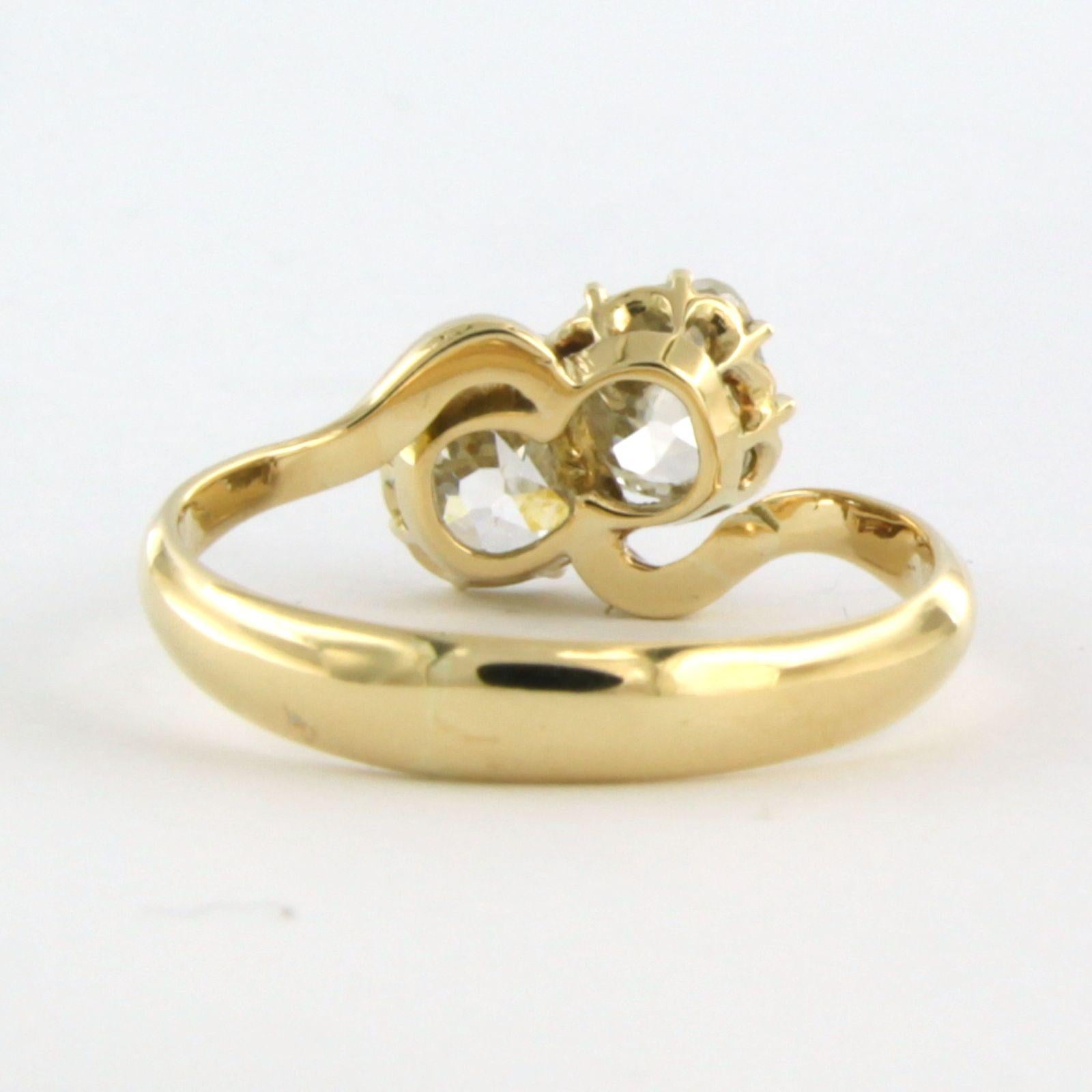 IGI Diamond report - 14k yellow gold ring set with old mine cut ...