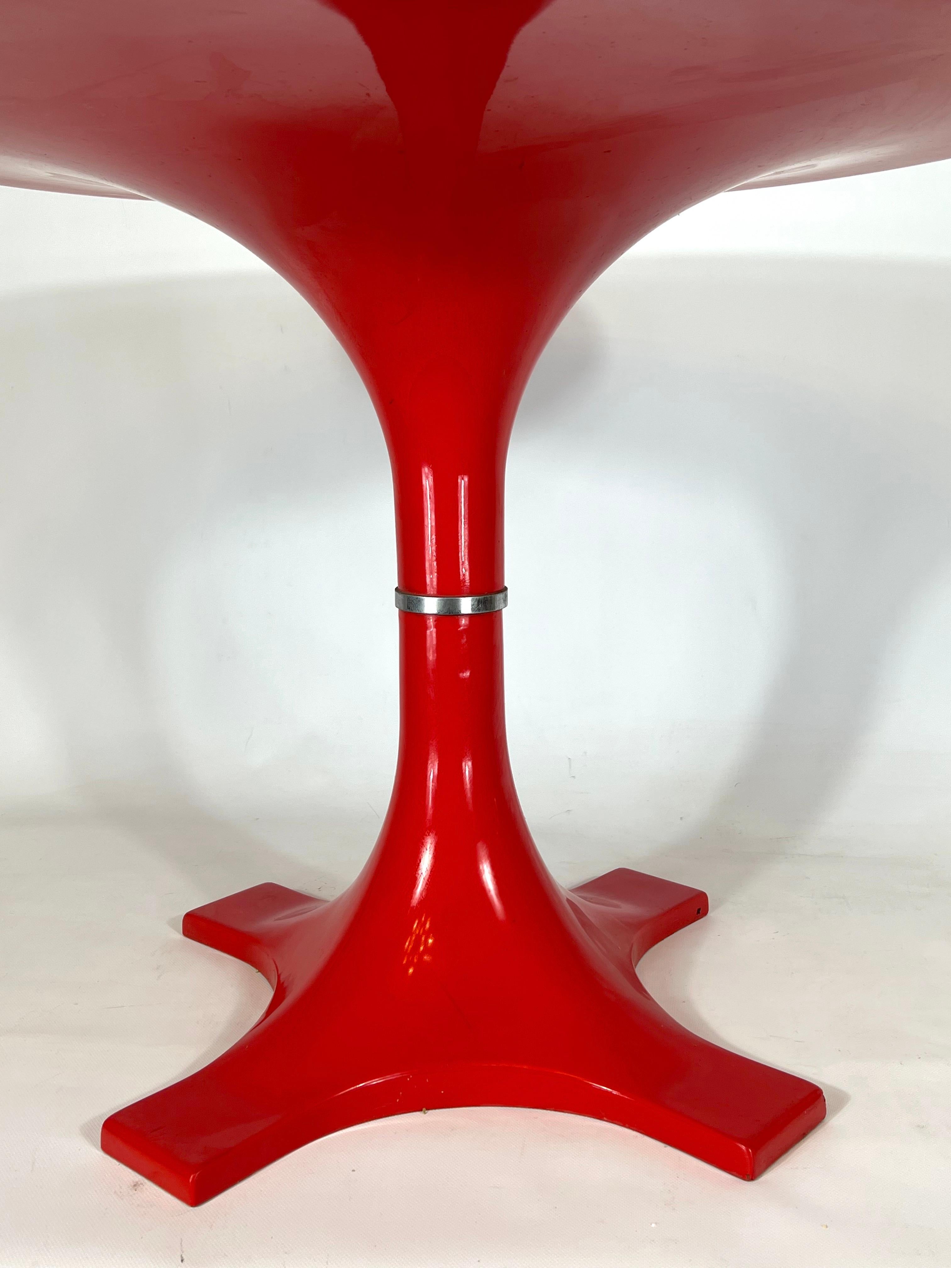 Ignazio Gardella and Anna Castelli Red Dining Table by Kartell, 1960s ...