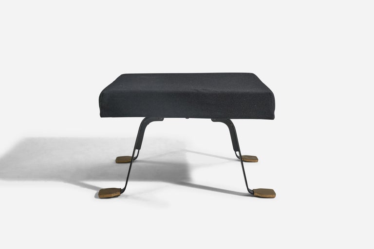 Ignazio Gardella, Lounge Chair and Ottoman, Brass, Fabric, Gavina ...