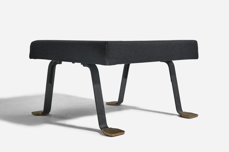 Ignazio Gardella, Lounge Chair and Ottoman, Brass, Fabric, Gavina ...