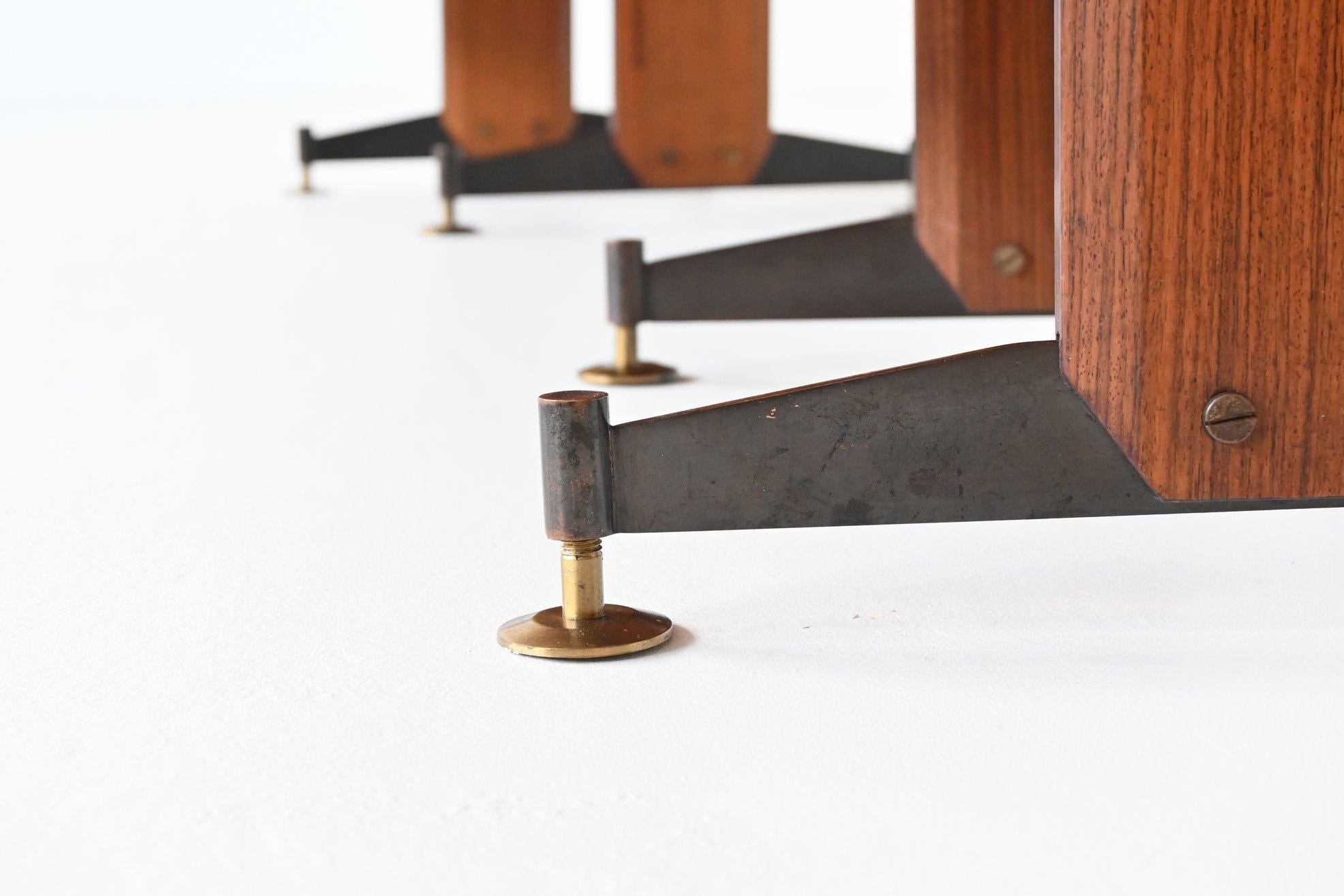 Ignazio Gardella Style Boomerang Desk in Teak Italy, 1960 at 1stDibs