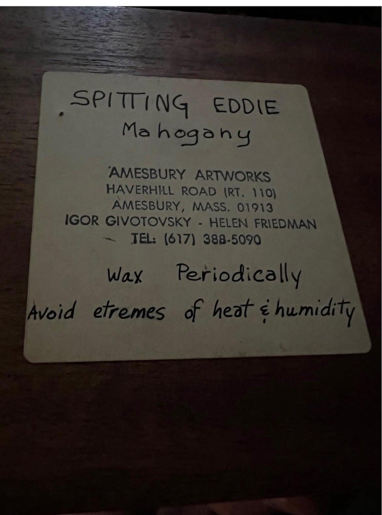 Igor Givotovsky “Spitting Eddie” Mahogany Figural Puzzle Polyglyph ...