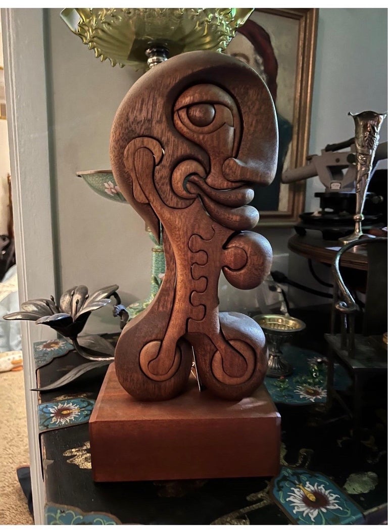 Igor Givotovsky “Spitting Eddie” Mahogany Figural Puzzle Polyglyph ...