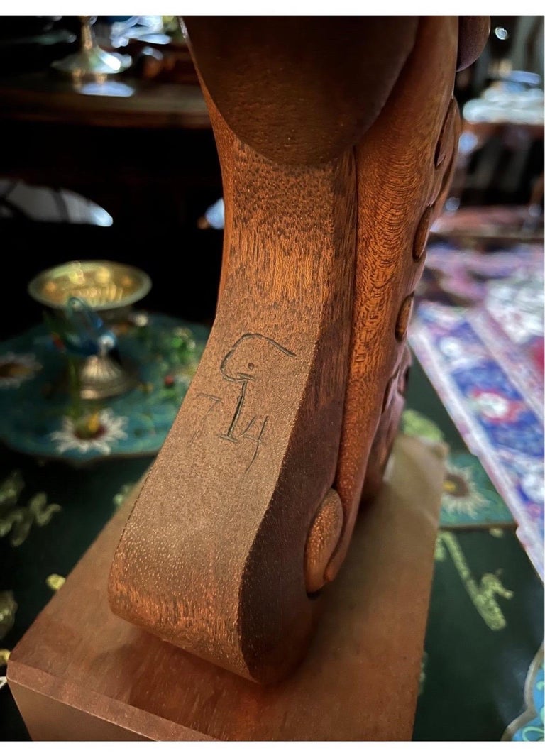 Igor Givotovsky “Spitting Eddie” Mahogany Figural Puzzle Polyglyph ...