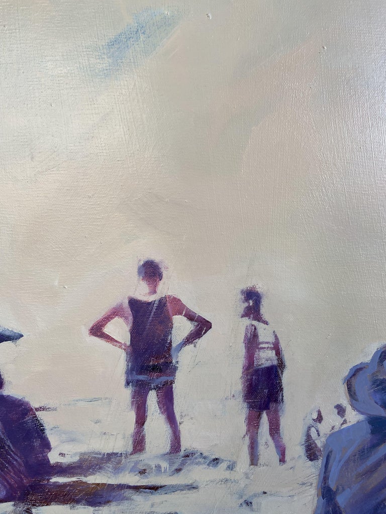 Igor Shulman - Retro beach., Painting, Oil on Canvas For Sale at 1stDibs