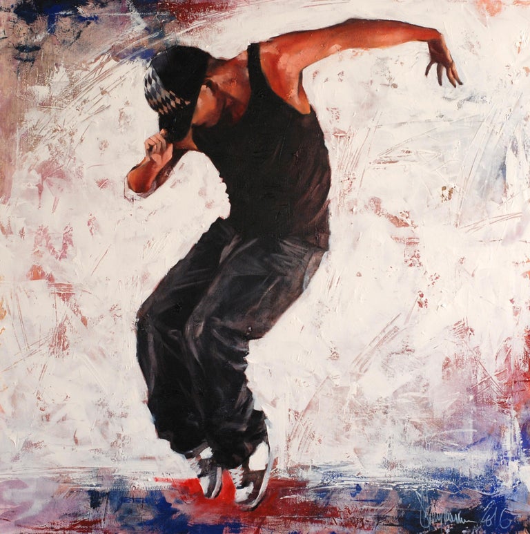 Igor Shulman - Street dancer V, Painting, Oil on Canvas For Sale at 1stDibs