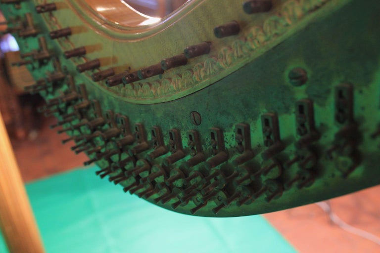 19th Century Regency Gilt Wood and Maple English Harp I&I Erat at 1stDibs