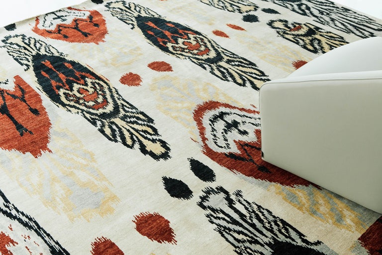 Ikat Design Rug Zatuni For Sale at 1stDibs