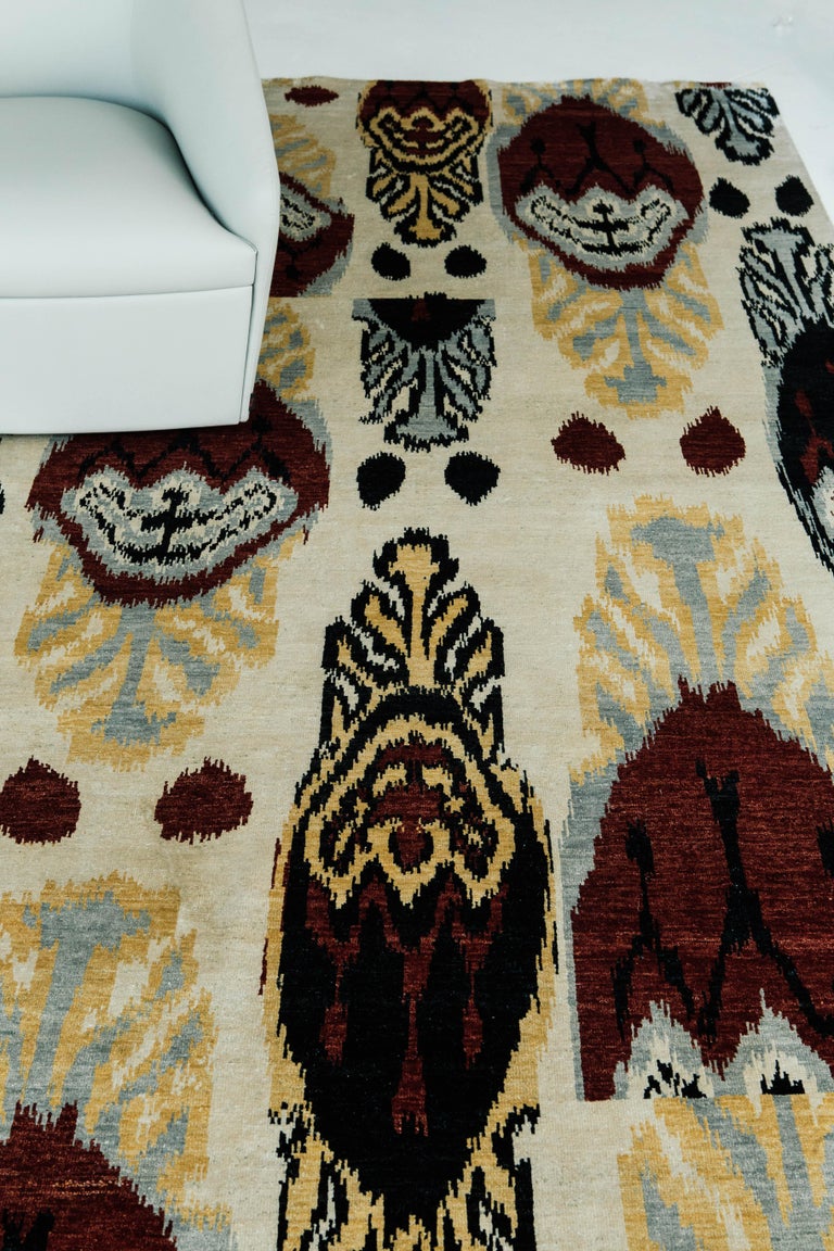 Ikat Design Rug Zatuni For Sale at 1stDibs