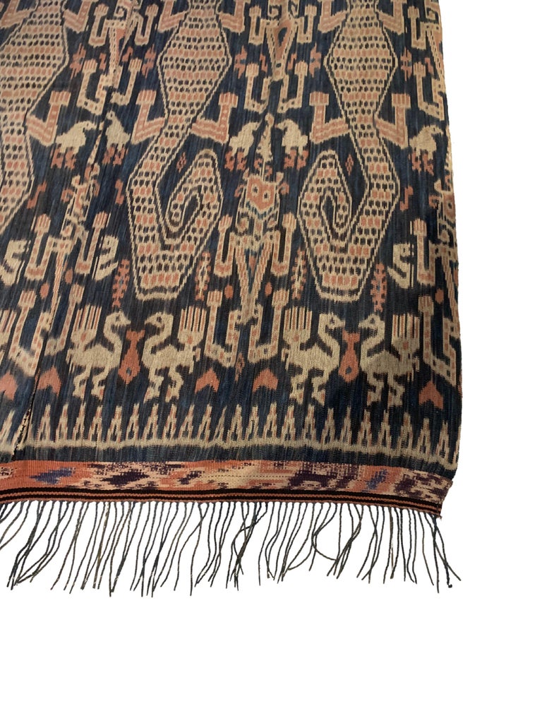 Ikat Textile from Sumba Island Tribal Motifs, Indonesia For Sale at 1stDibs