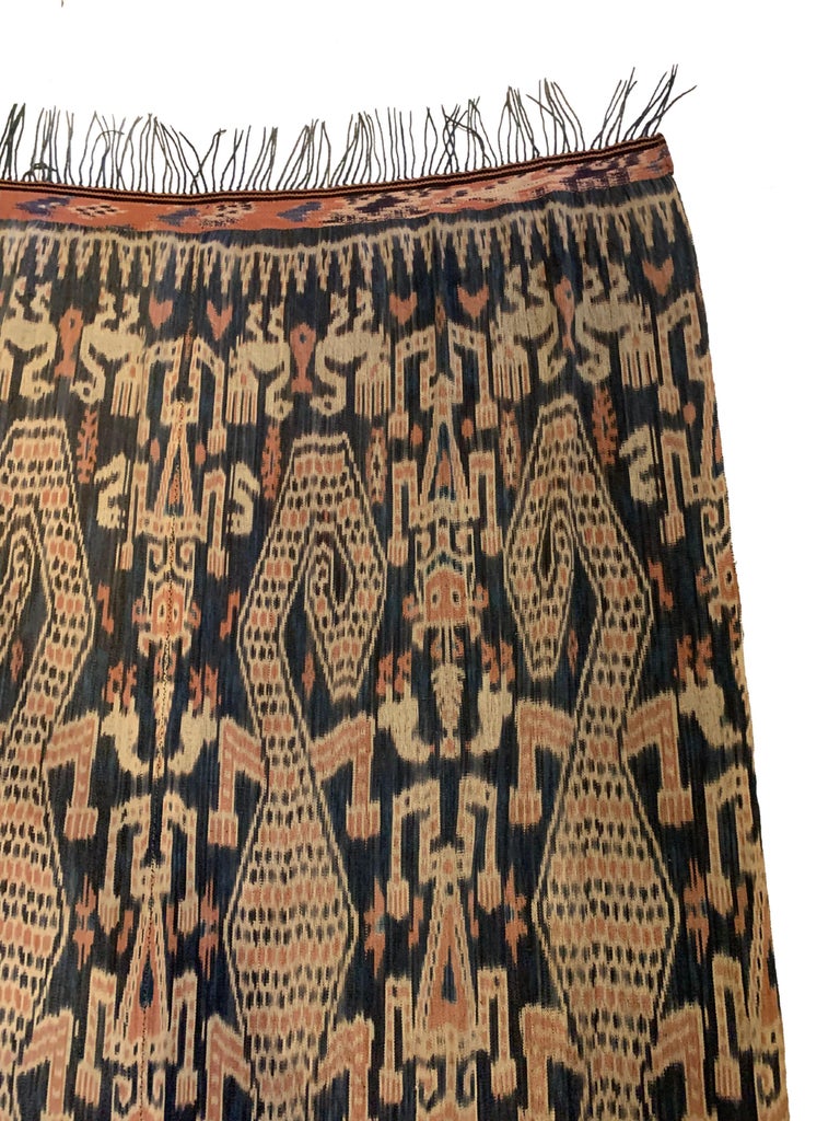 Ikat Textile from Sumba Island Tribal Motifs, Indonesia For Sale at 1stDibs