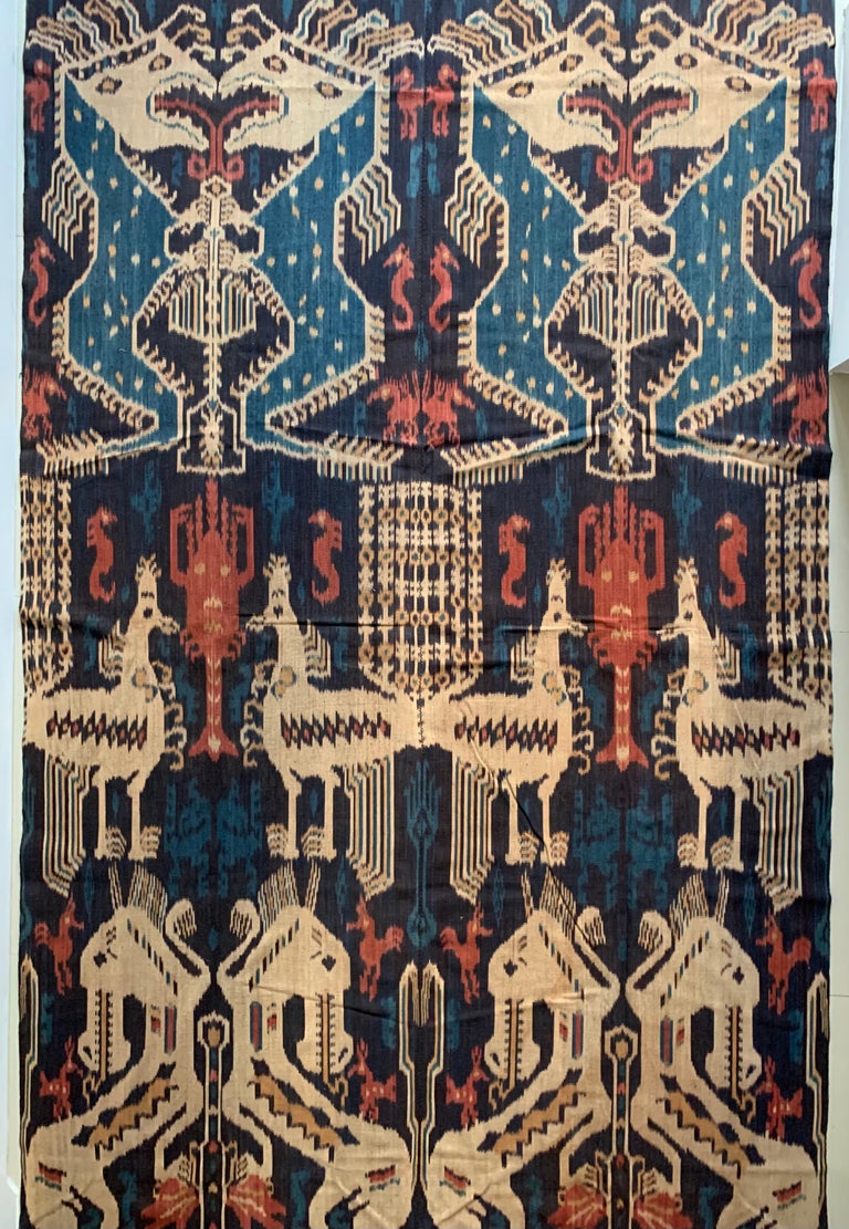 Ikat Textile from Sumba Island with Stunning Tribal Motifs, Indonesia ...