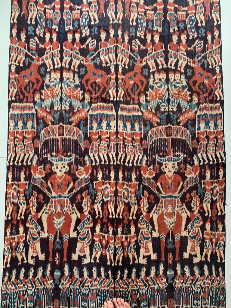 Ikat Textile from Sumba Island with Stunning Tribal Motifs, Indonesia ...