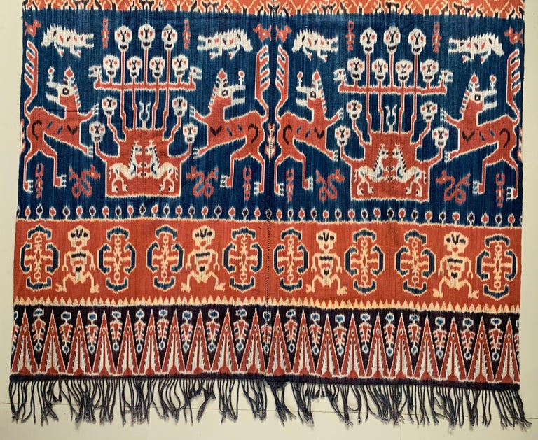 Ikat Textile from Sumba Island with Stunning Tribal Motifs, Indonesia ...