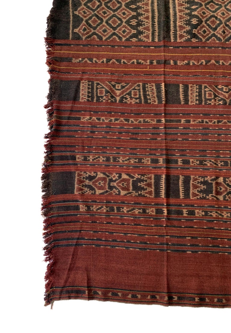 Ikat Textile from Toraja Tribe of Sulawesi with Stunning Tribal Motifs ...