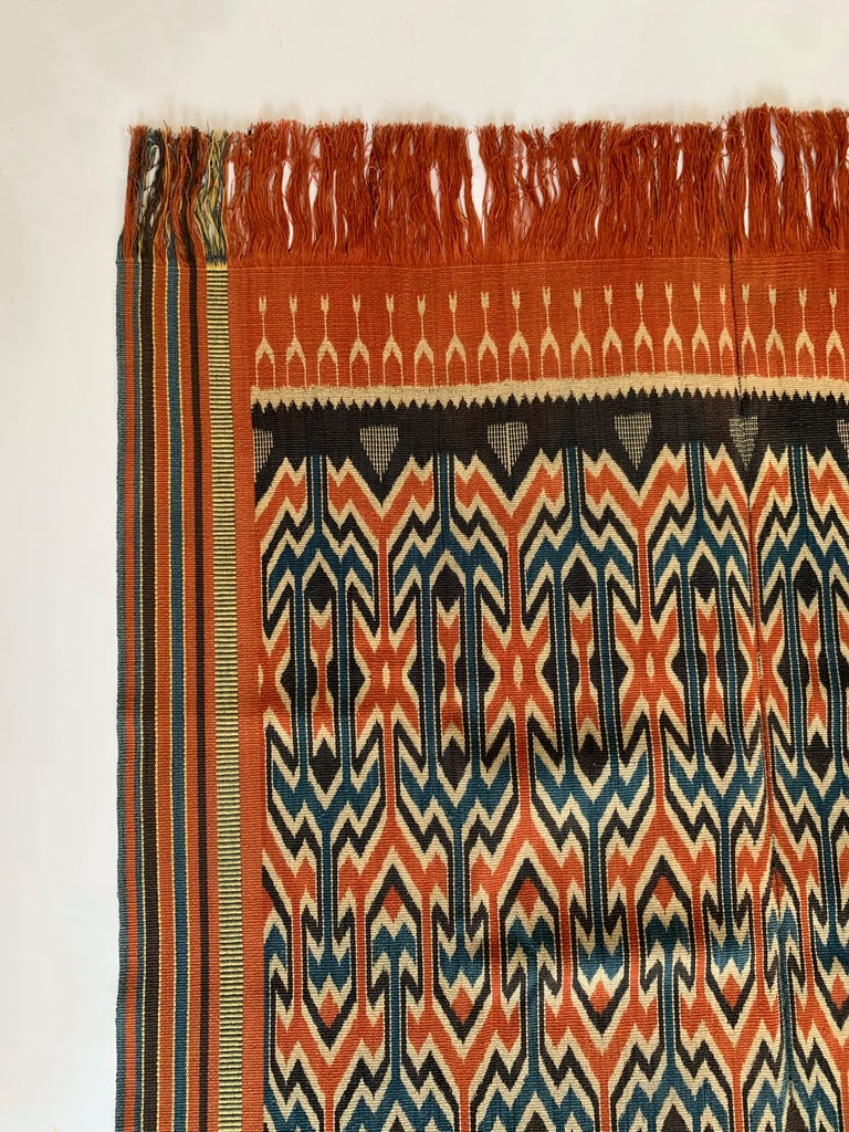 Ikat Textile from Toraja Tribe of Sulawesi with Stunning Tribal Motifs at 1stDibs