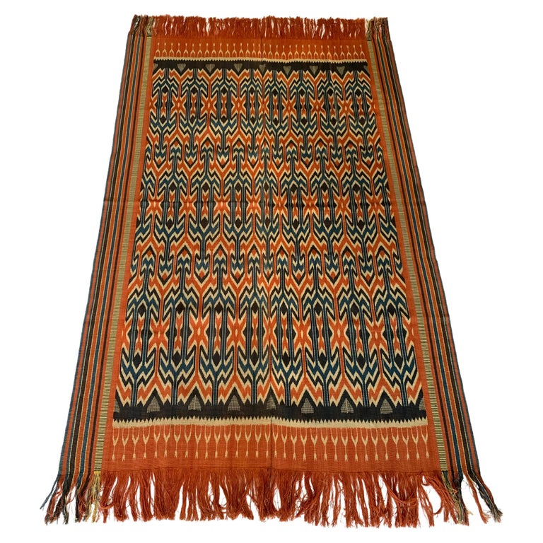 Ikat Textile from Toraja Tribe of Sulawesi with Stunning Tribal Motifs ...
